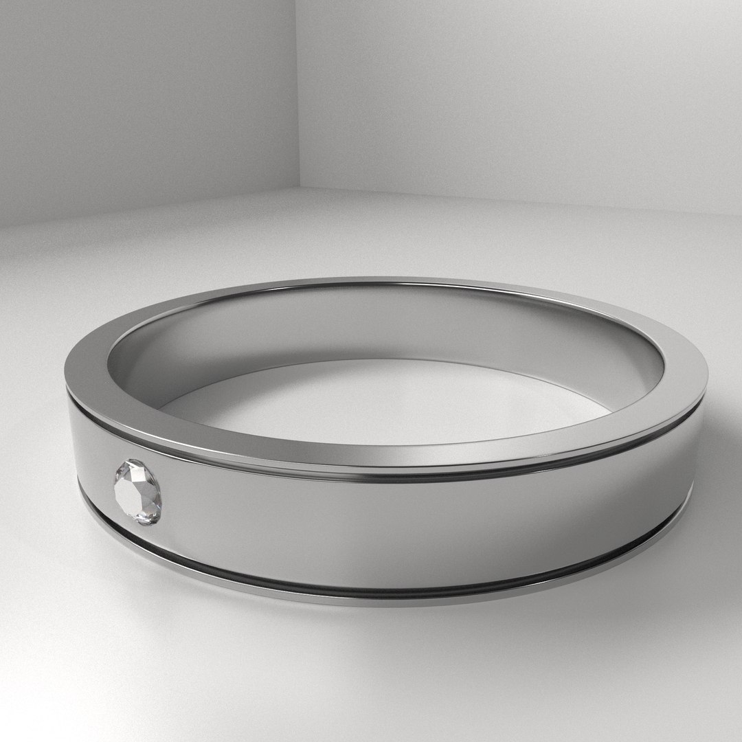 3D silver ring diamond - TurboSquid 1568367