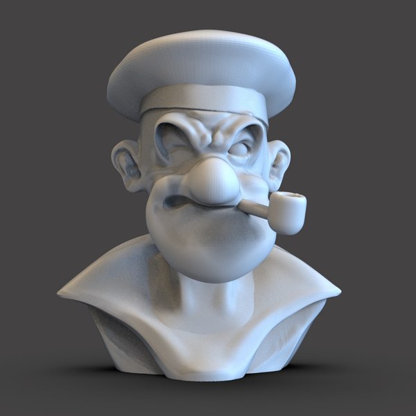 Popeye, o busto do marinheiro Modelo 3D - TurboSquid 2228595
