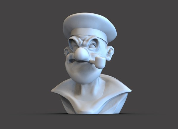 뽀빠이 선원 흉상 3D 모델 - TurboSquid 2228595
