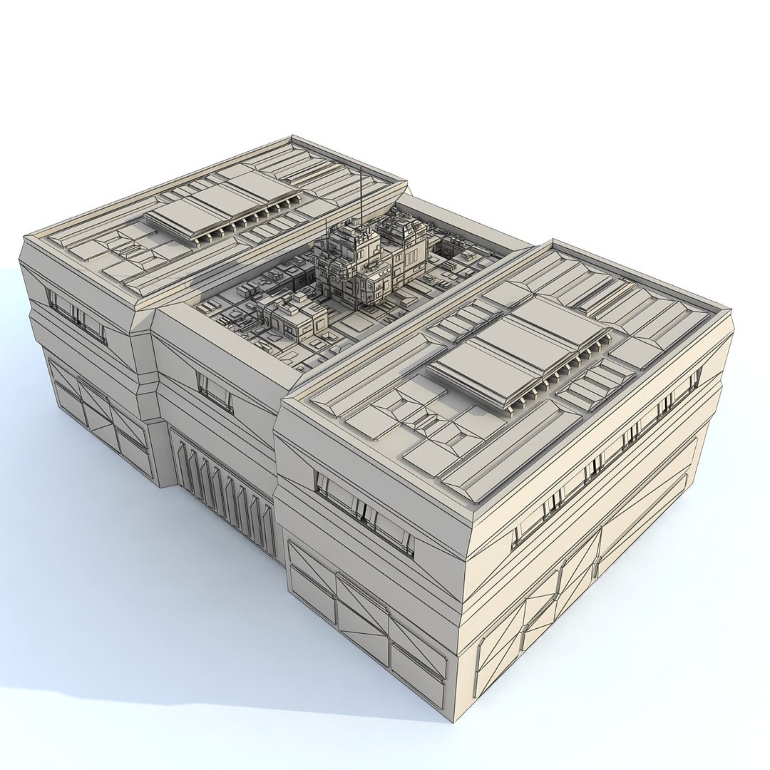 Sci Fi Futuristic Building Max