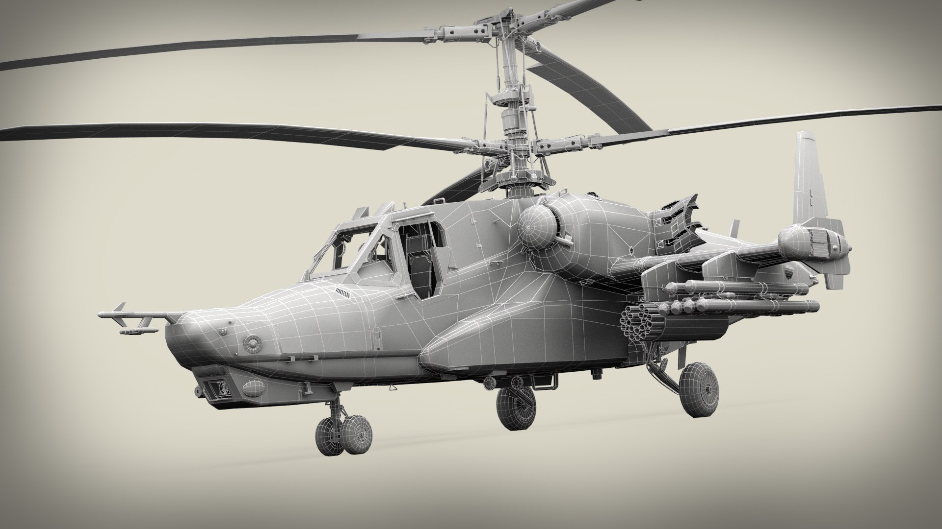 3d Russian Attack Helicopter Ka-50 Model