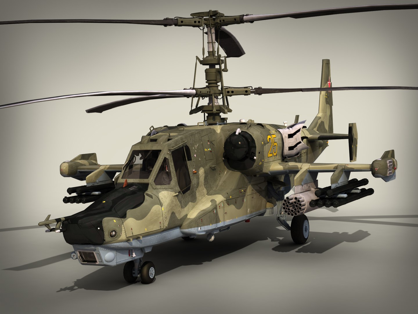 3d Russian Attack Helicopter Ka-50 Model
