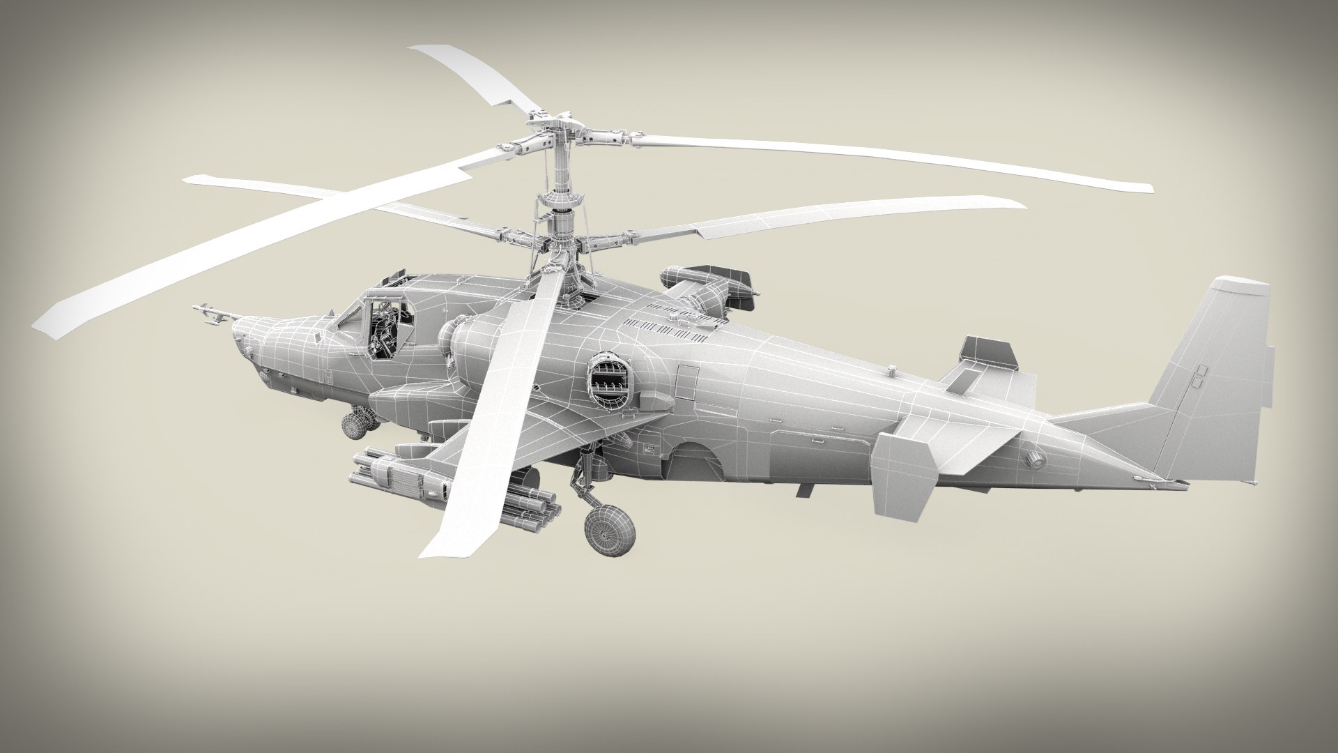 3d Russian Attack Helicopter Ka-50 Model
