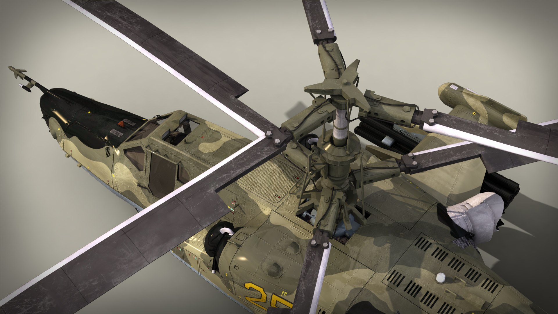 3d Russian Attack Helicopter Ka-50 Model