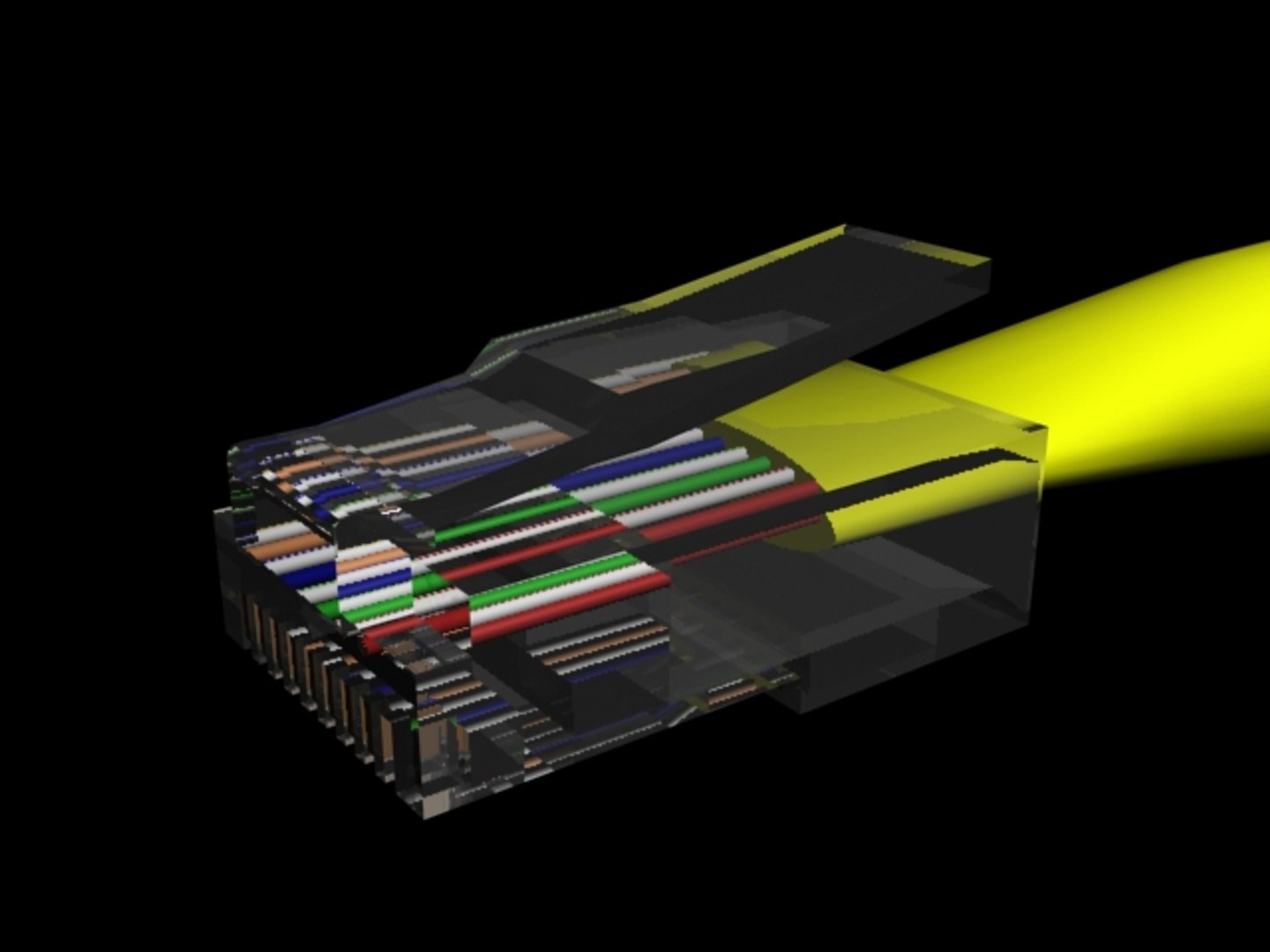 Cat 5 Cable 3d Model