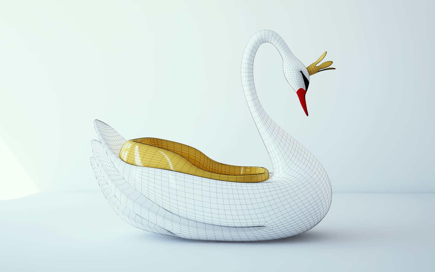 Carousel Swan 3d C4d