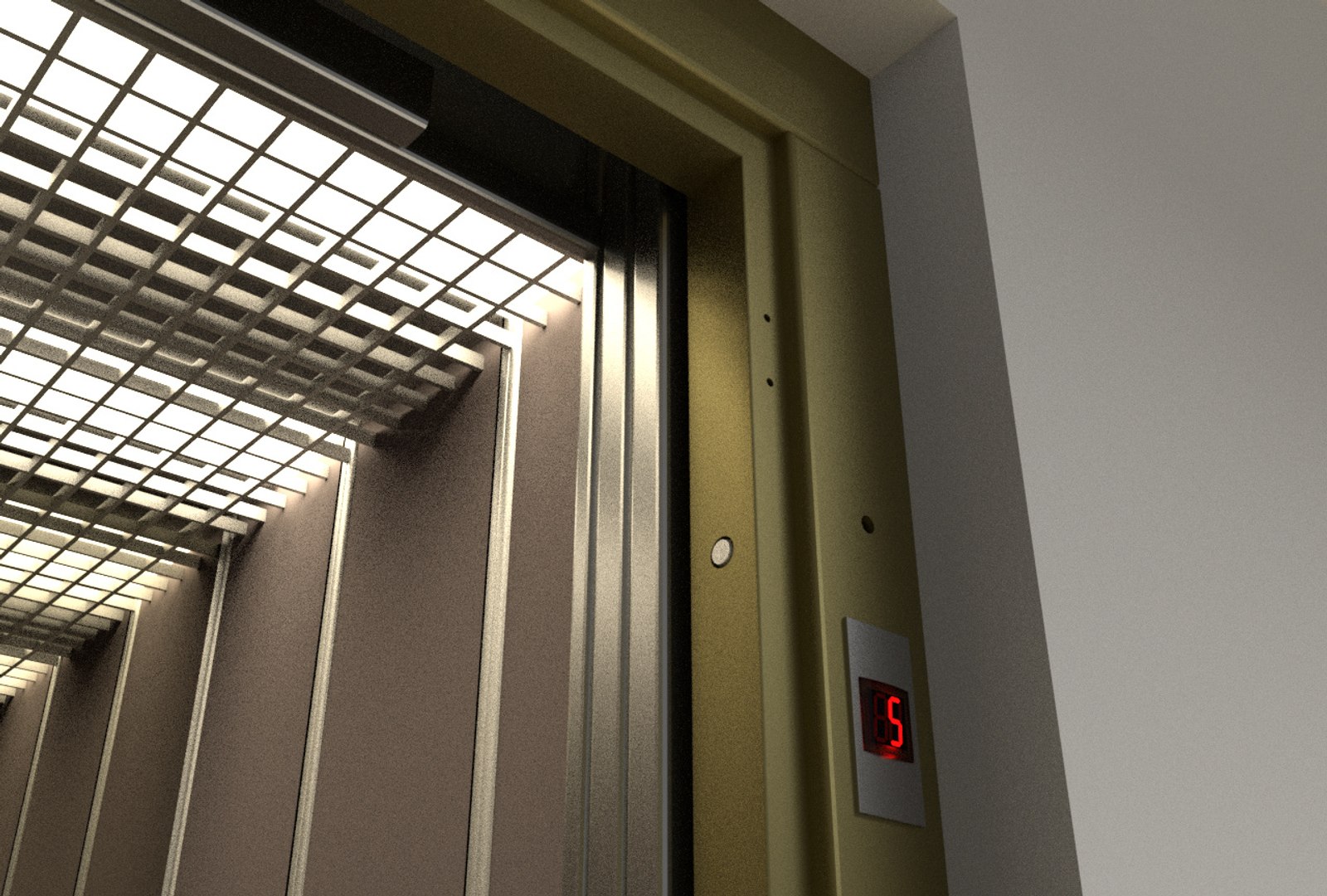 3D vintage european elevator door metal - TurboSquid 1187535