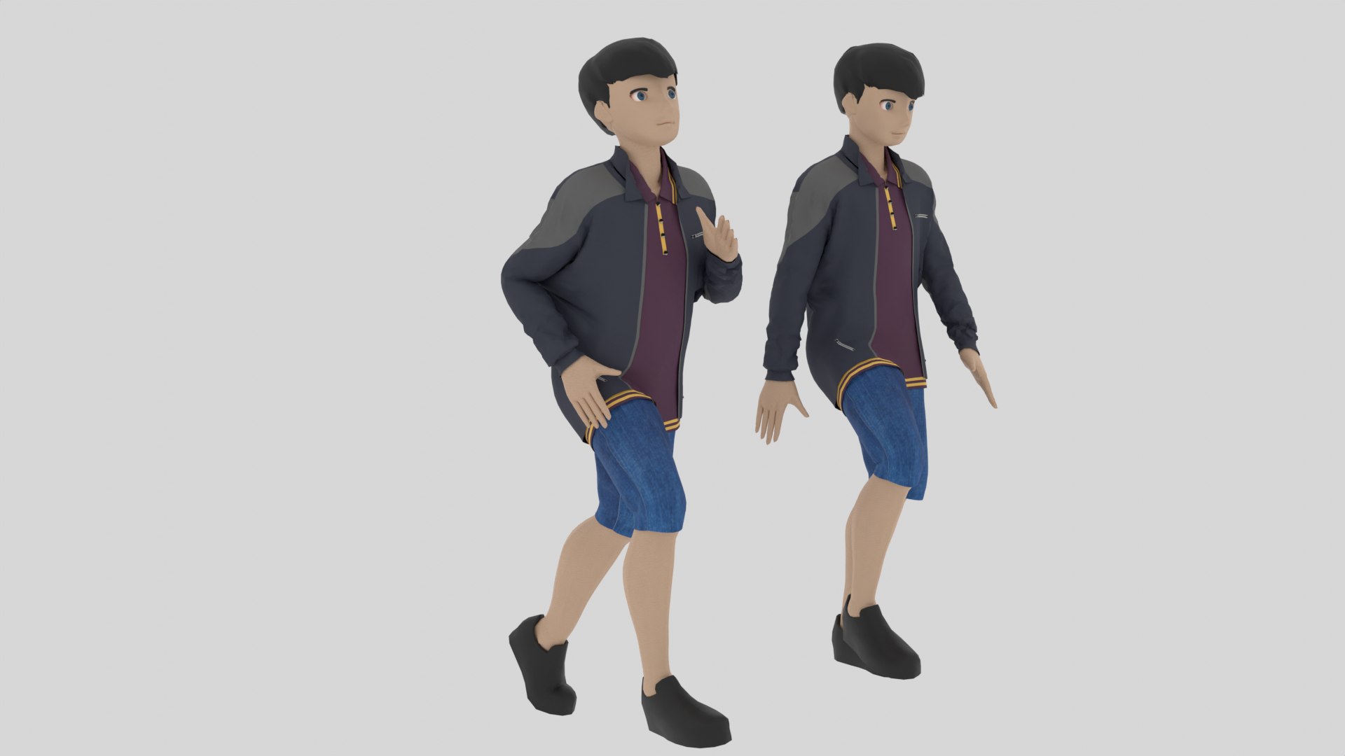 Cartoon Character Walking And Running Animation 3D - TurboSquid 2004013