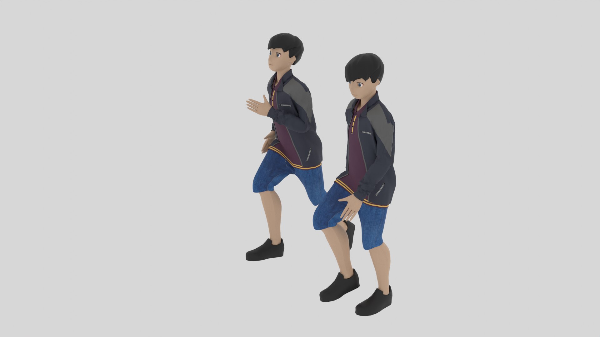 Cartoon Character Walking And Running Animation 3D - TurboSquid 2004013