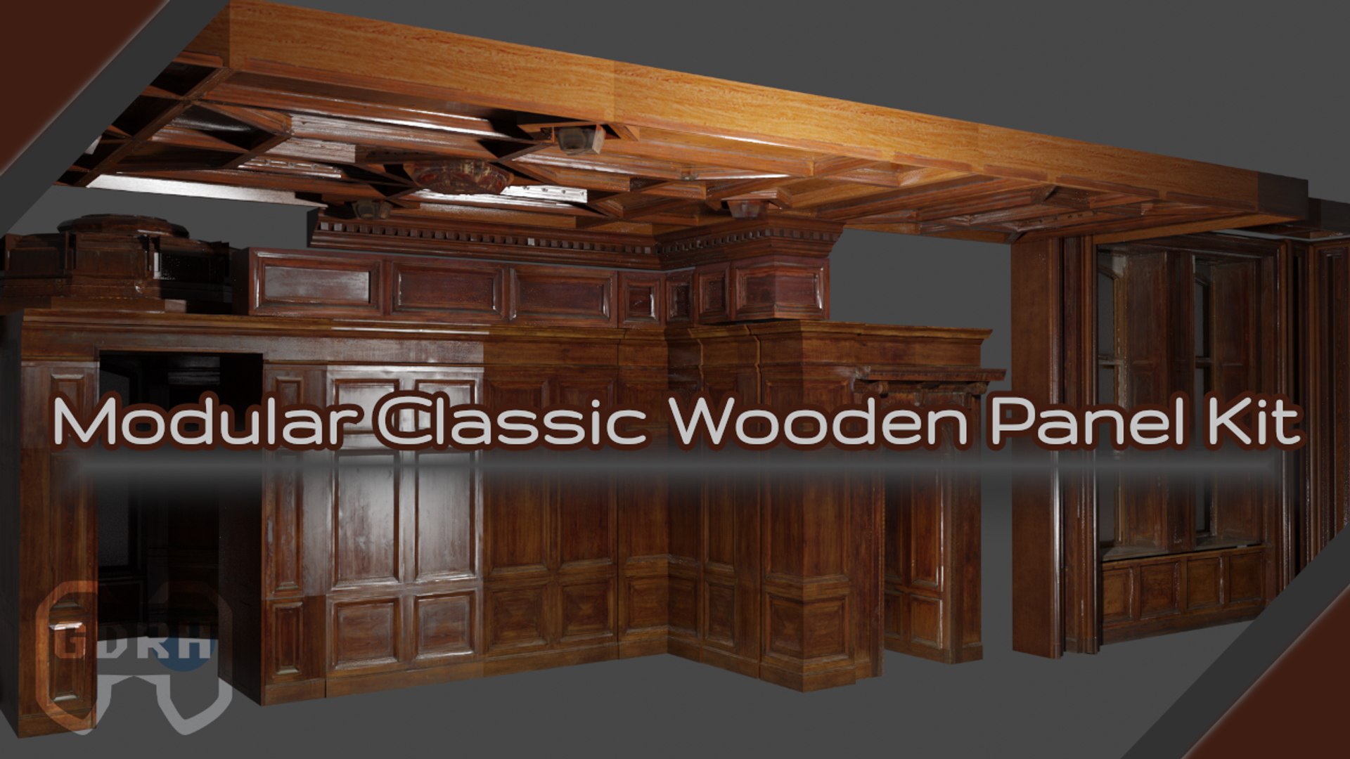 3D Modular Classic Wooden Panel Kit Model - TurboSquid 2404690