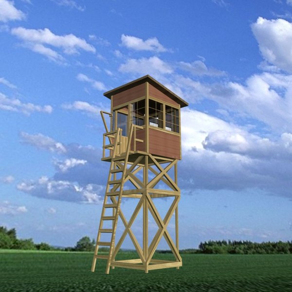 wooden guard tower 3d 3ds