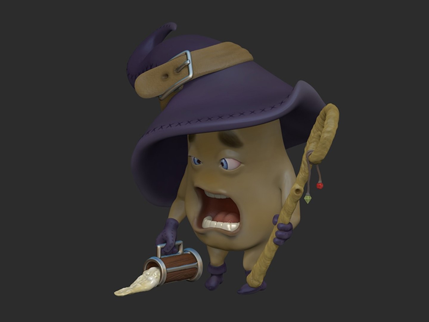 3D Funny Mage - TurboSquid 1205152