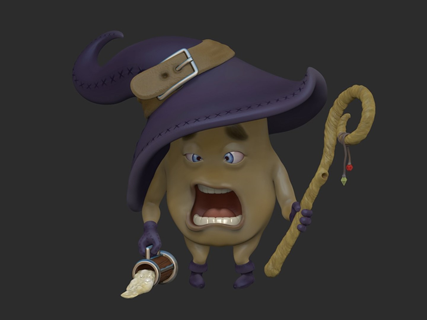 3D Funny Mage - TurboSquid 1205152