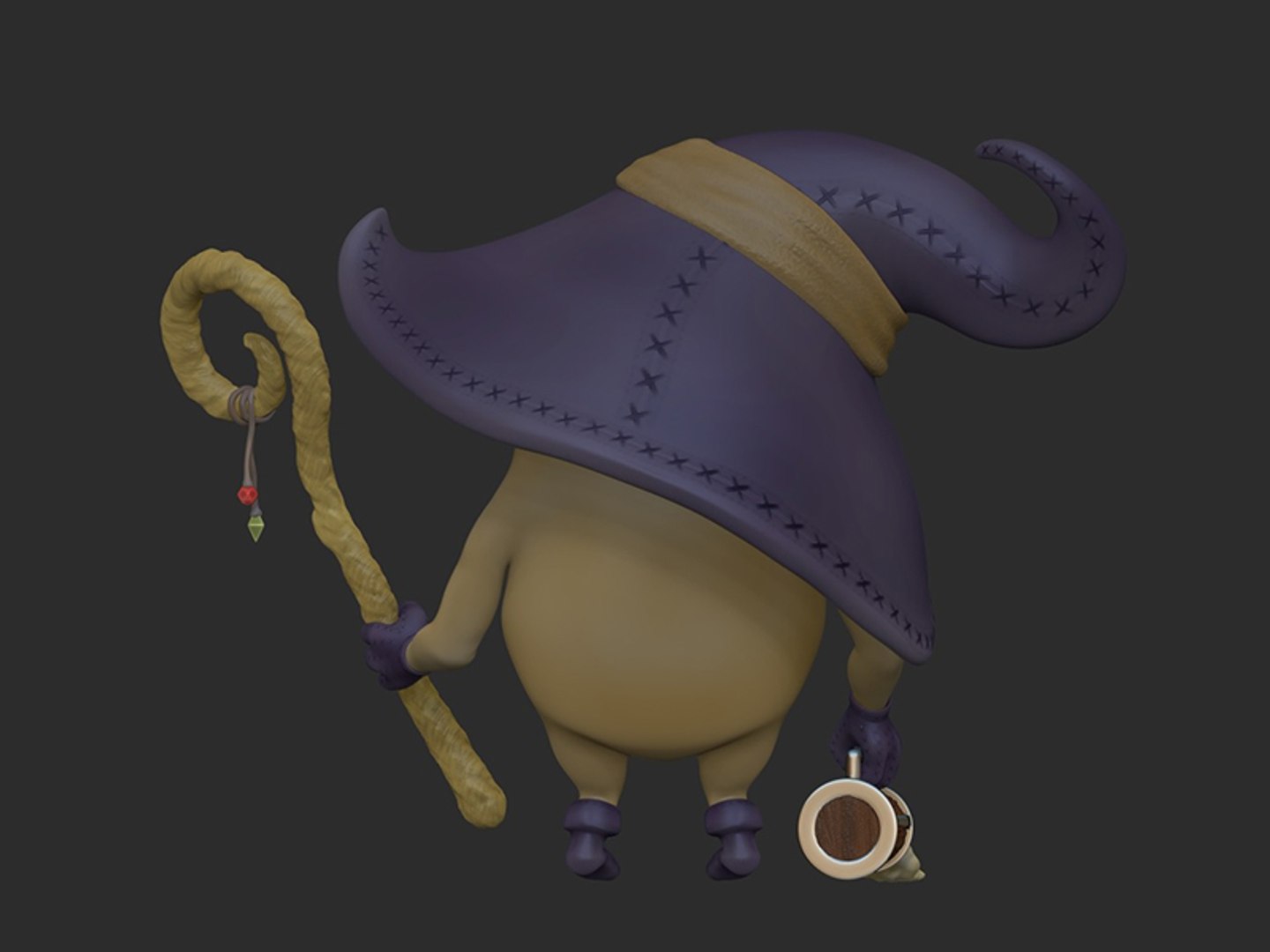 3D Funny Mage - TurboSquid 1205152