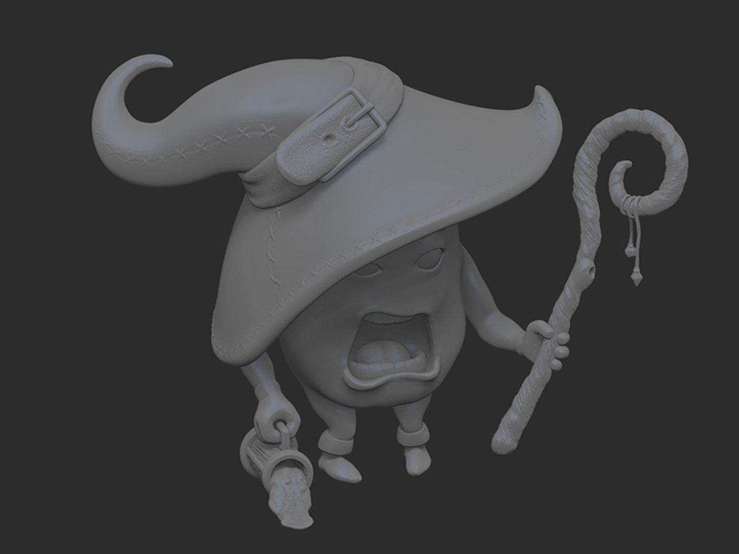 3D Funny Mage - TurboSquid 1205152