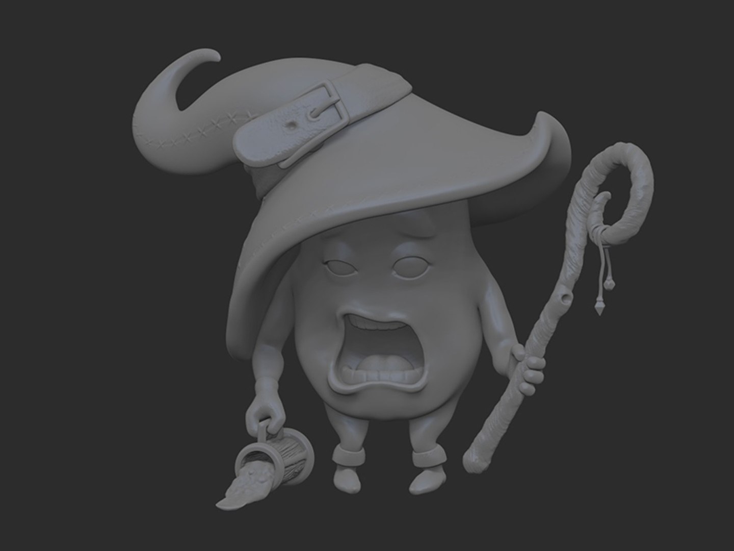 3D Funny Mage - TurboSquid 1205152