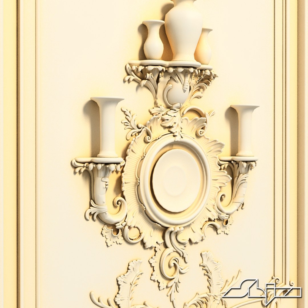 Classic Wall Decor 3d Model