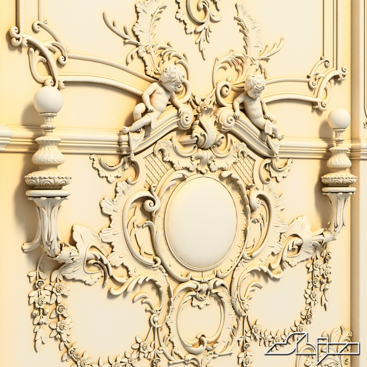 classic wall decor 3d model