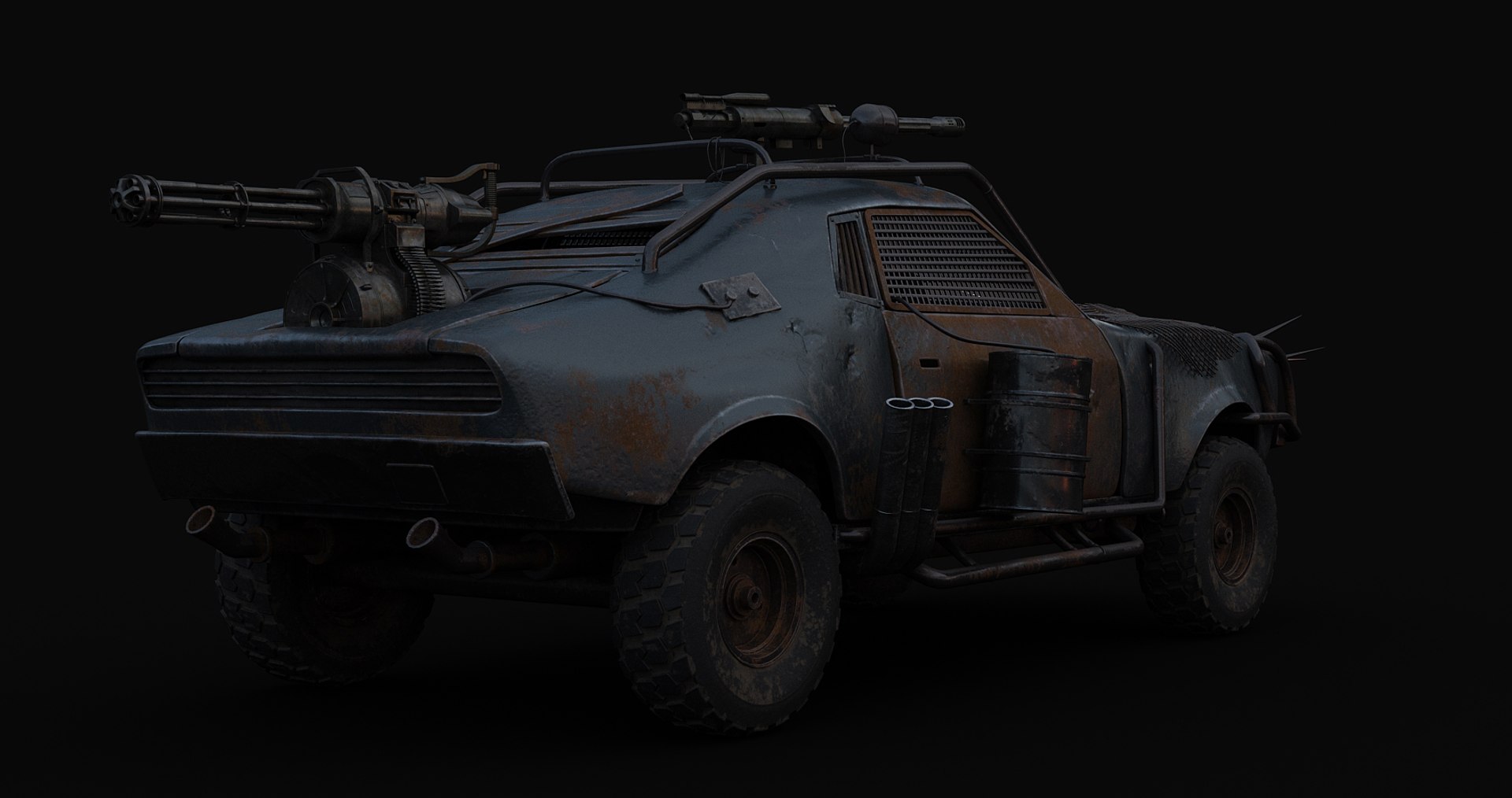 3D Post-apocalyptic Concept Car Model - TurboSquid 1488934
