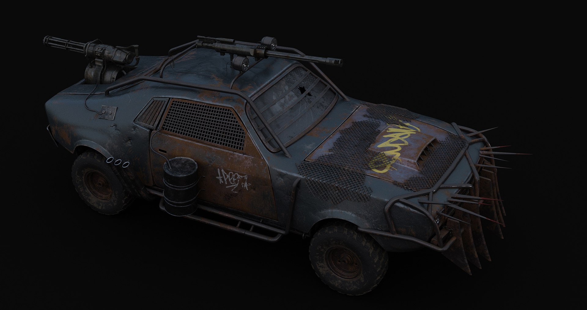3D Post-apocalyptic Concept Car Model - TurboSquid 1488934