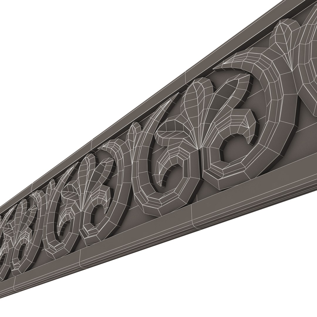 3D model Ornament Element Molding 07 - TurboSquid 1870304