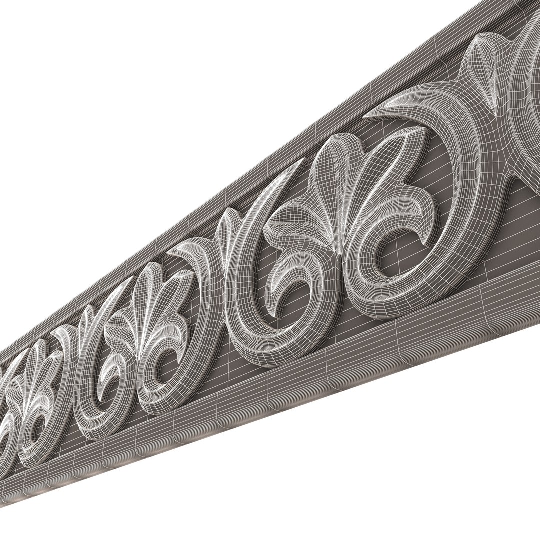 3D model Ornament Element Molding 07 - TurboSquid 1870304