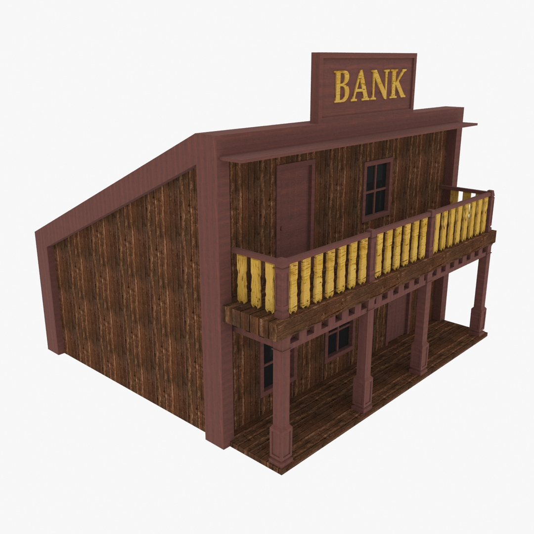3D Western Bank - TurboSquid 1467560