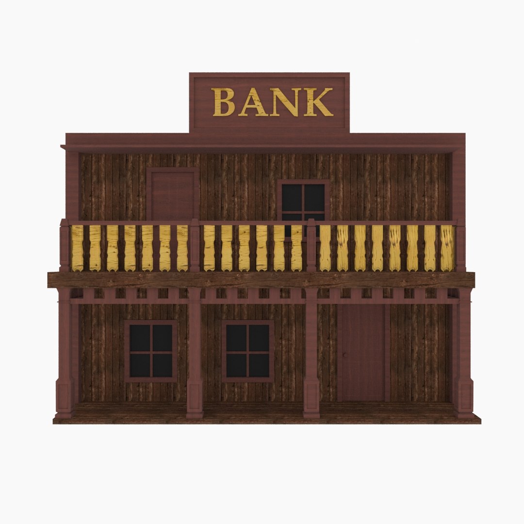 3D Western Bank - TurboSquid 1467560