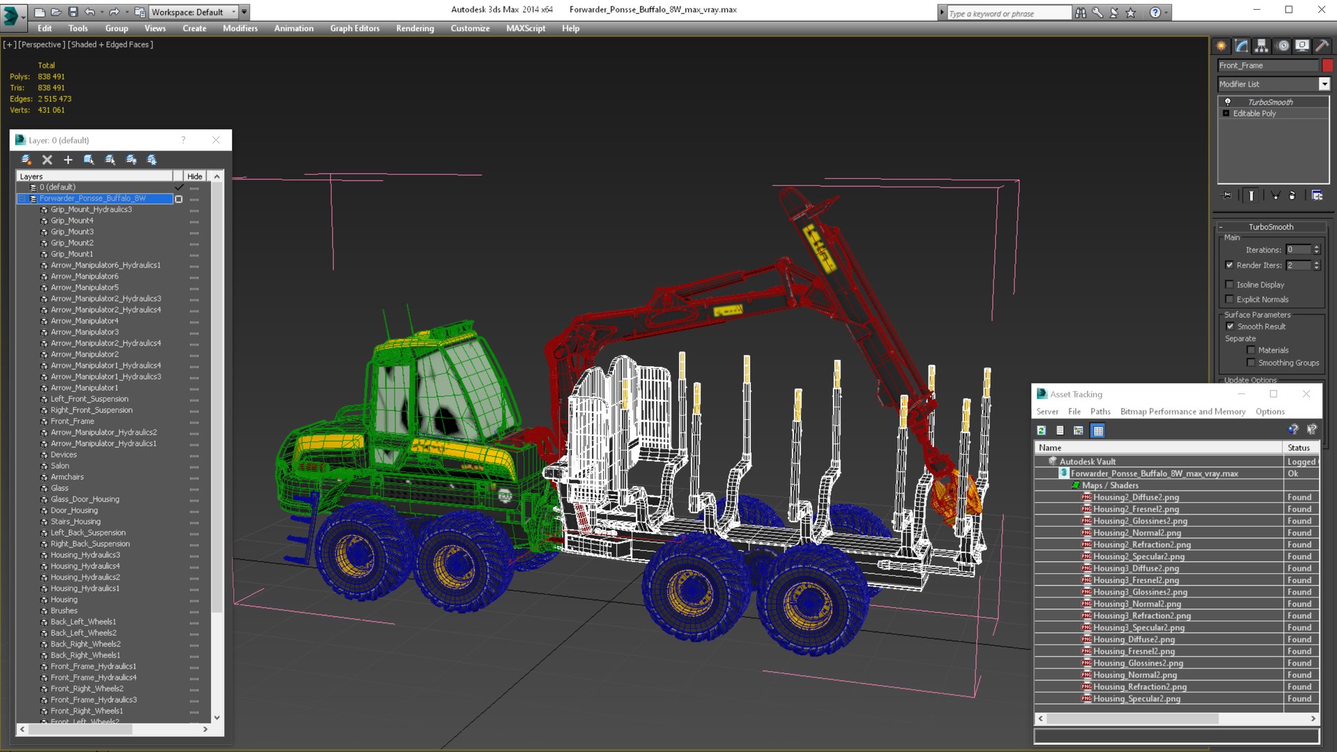 Forwarder Ponsse Buffalo 8W 3D model - TurboSquid 1902401