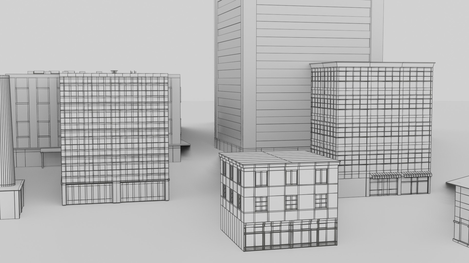 10 Building Pack Low Poly Model - TurboSquid 1840016