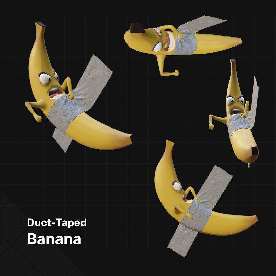 Duct-taped Banana Model - TurboSquid 1635208