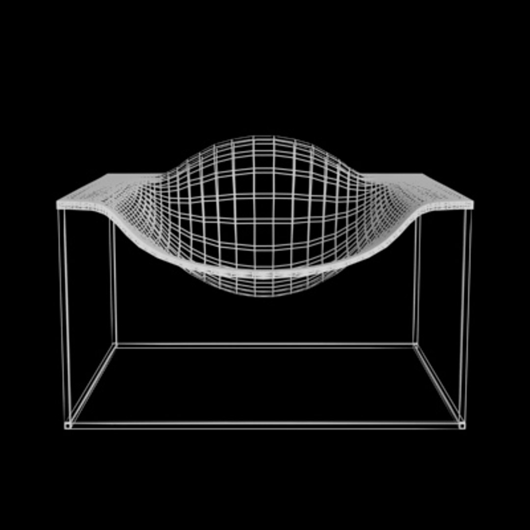 outline sofa chair cappellini 3d model
