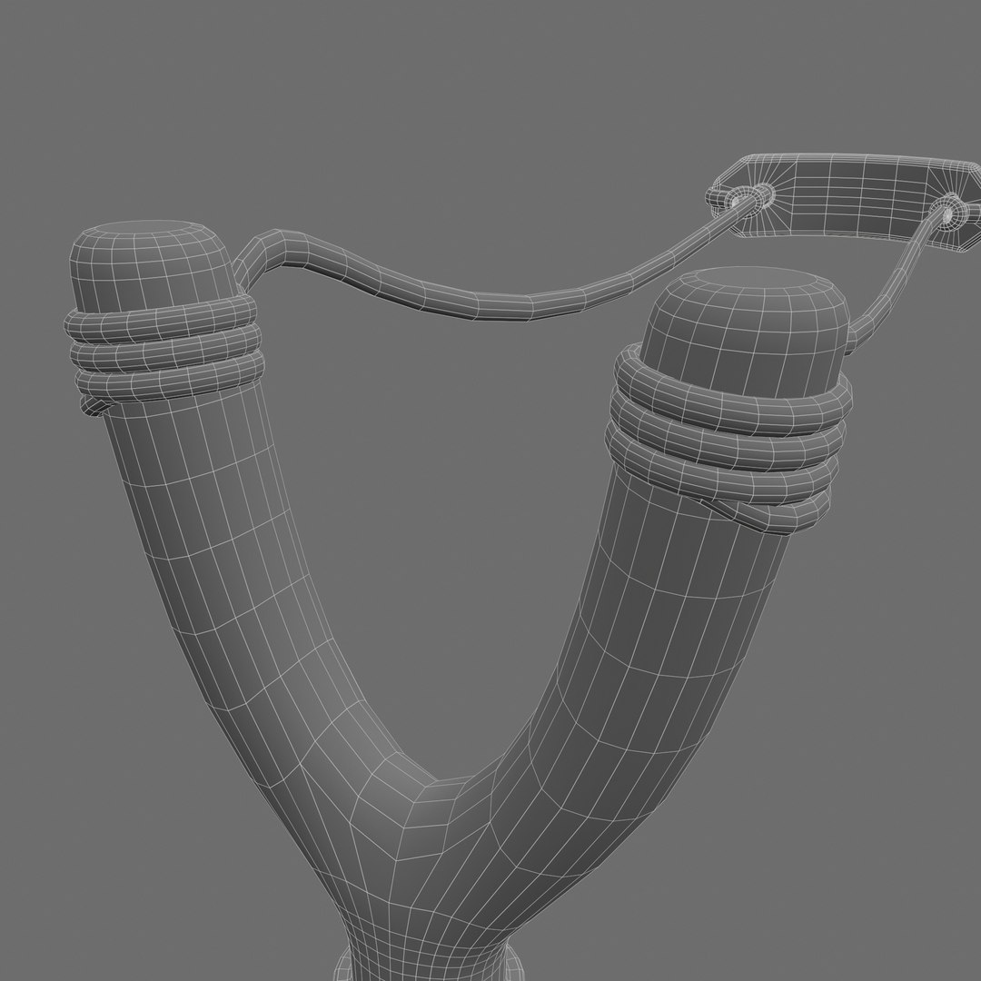 Low Poly Slingshot And Stone 3D Model - TurboSquid 2414983