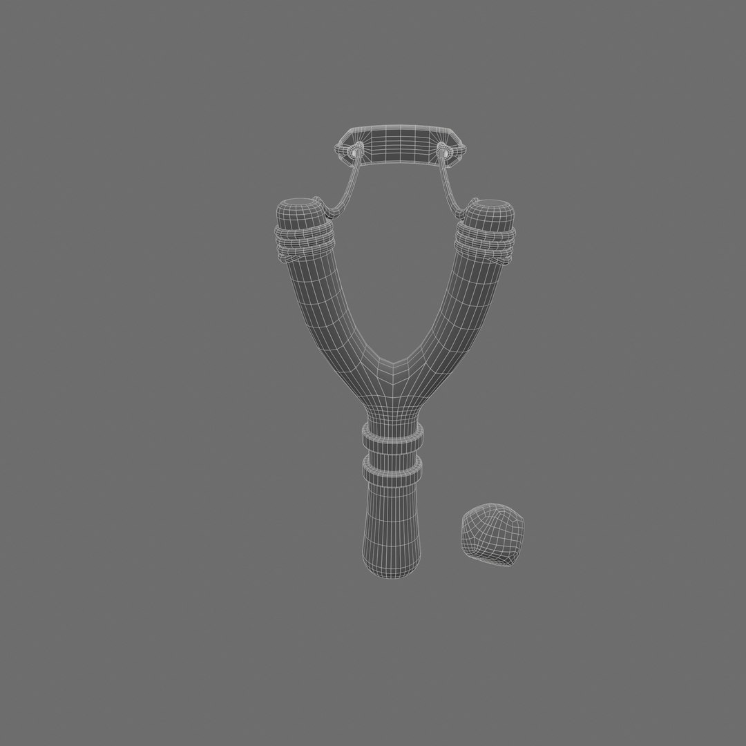 Low Poly Slingshot And Stone 3D Model - TurboSquid 2414983