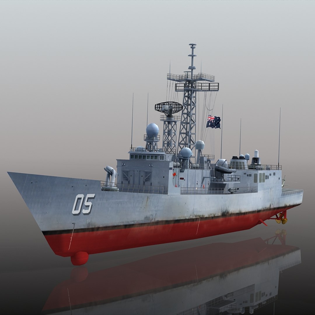 3d Hmas Melbourne Ffg 05 Model
