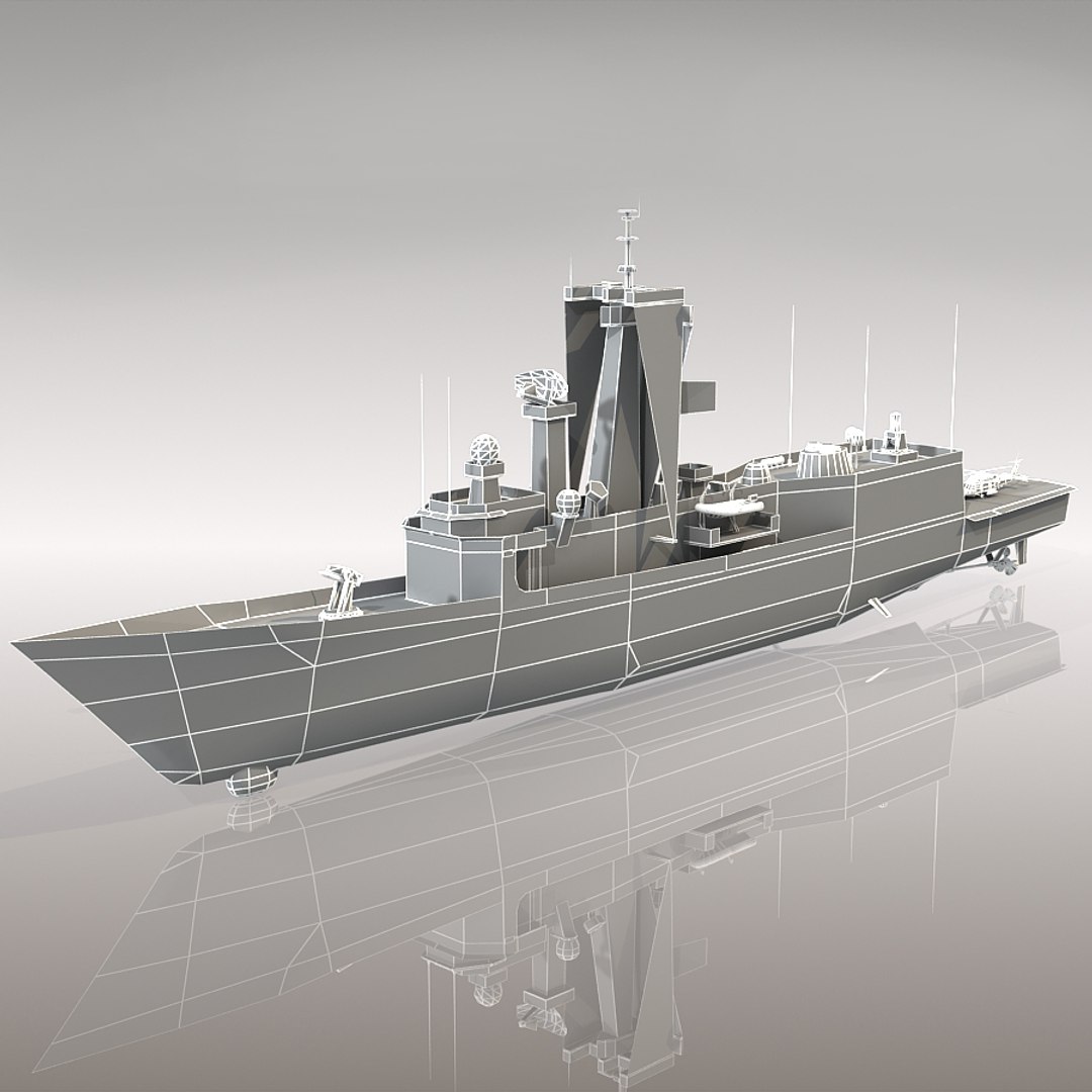 3d Hmas Melbourne Ffg 05 Model