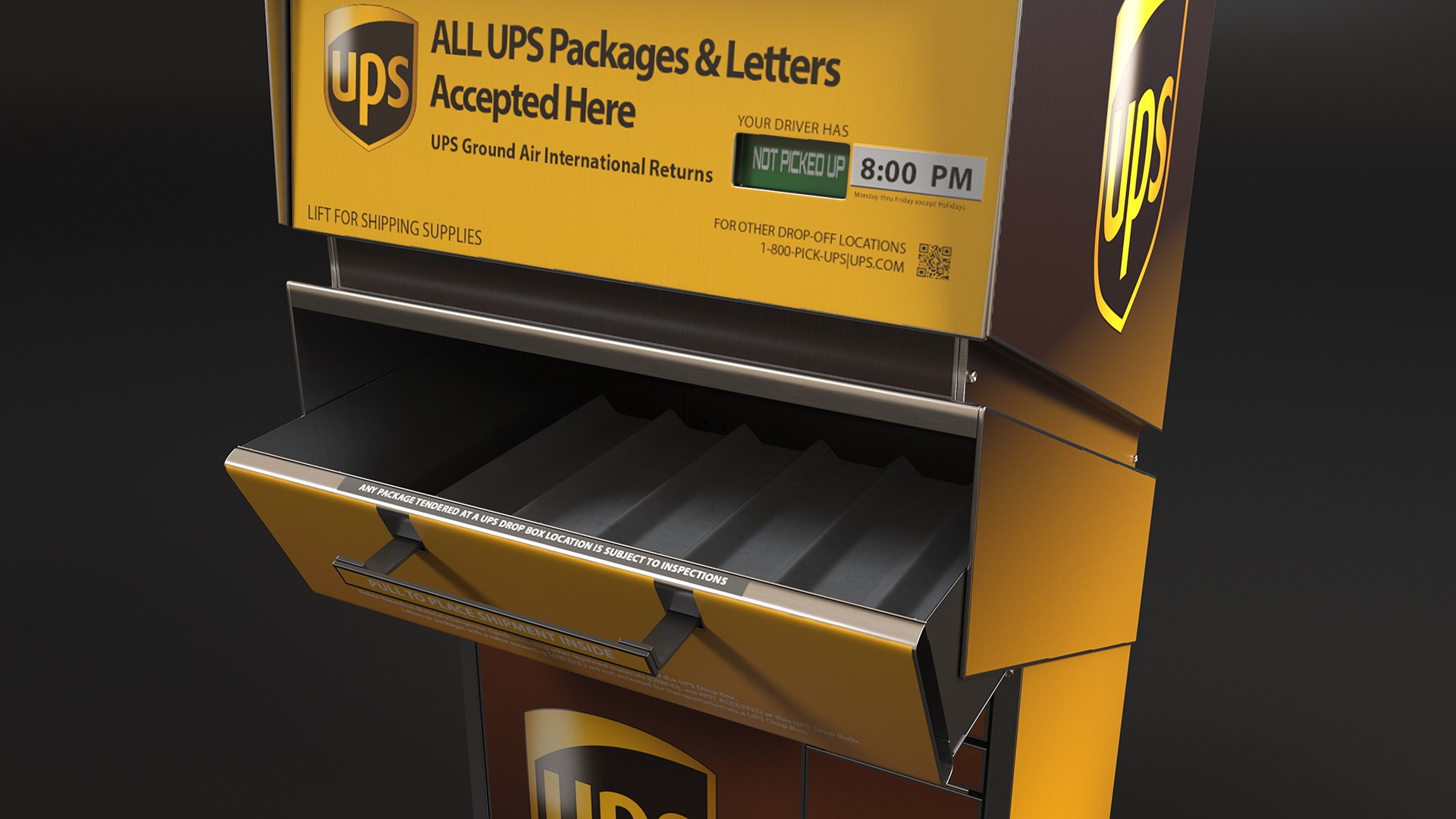 UPS Package Drop Box 3D Model - TurboSquid 2017673