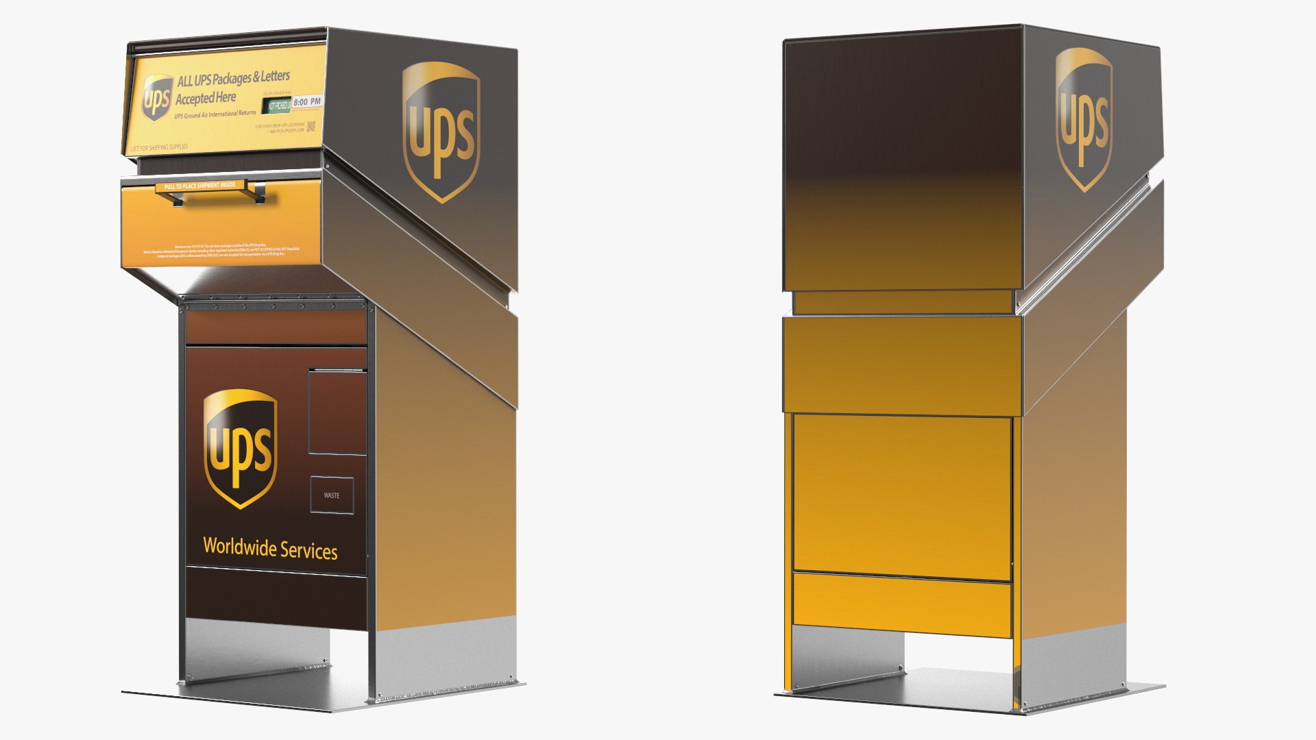 UPS Package Drop Box 3D Model - TurboSquid 2017673