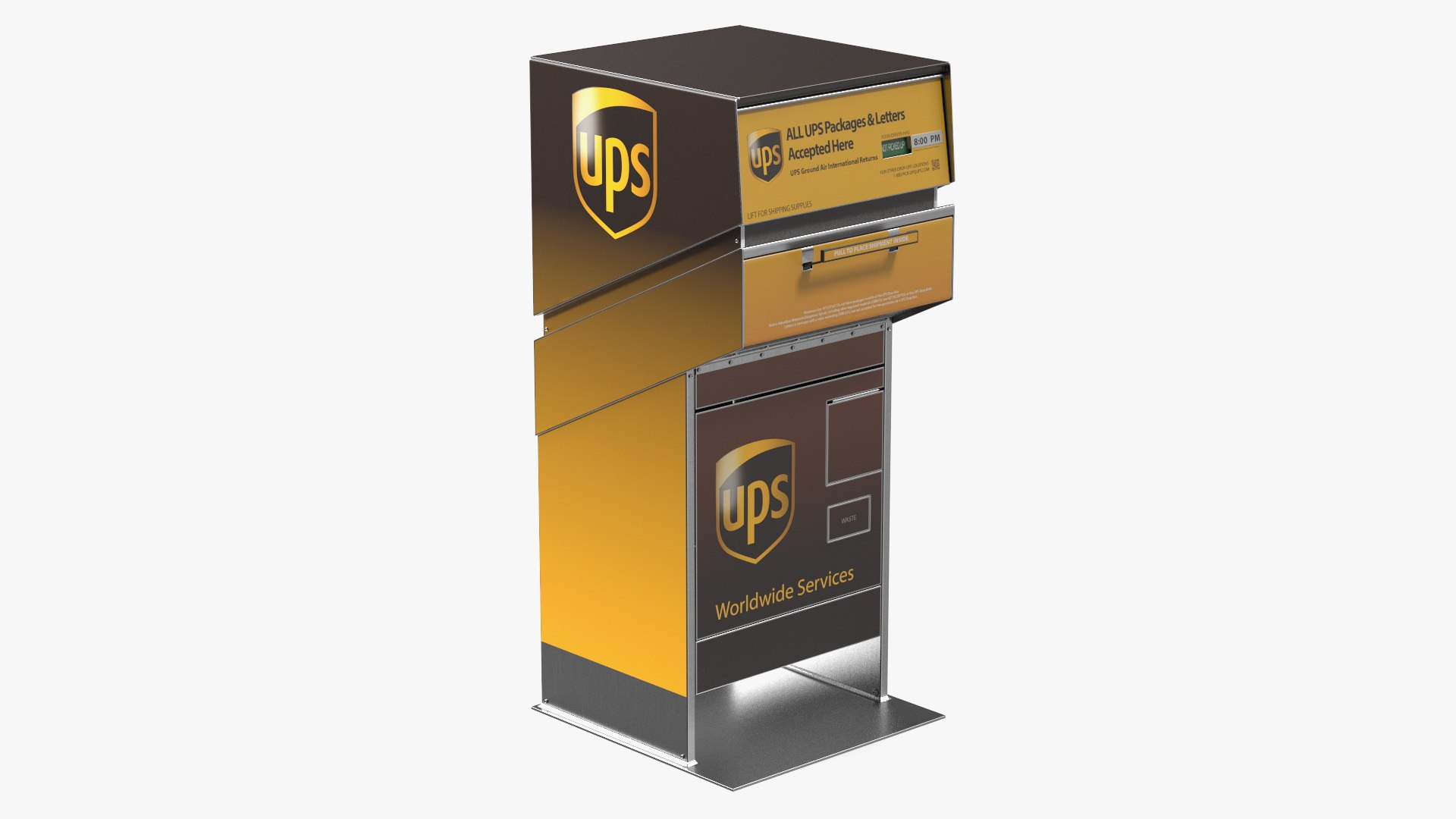 UPS Package Drop Box 3D Model - TurboSquid 2017673