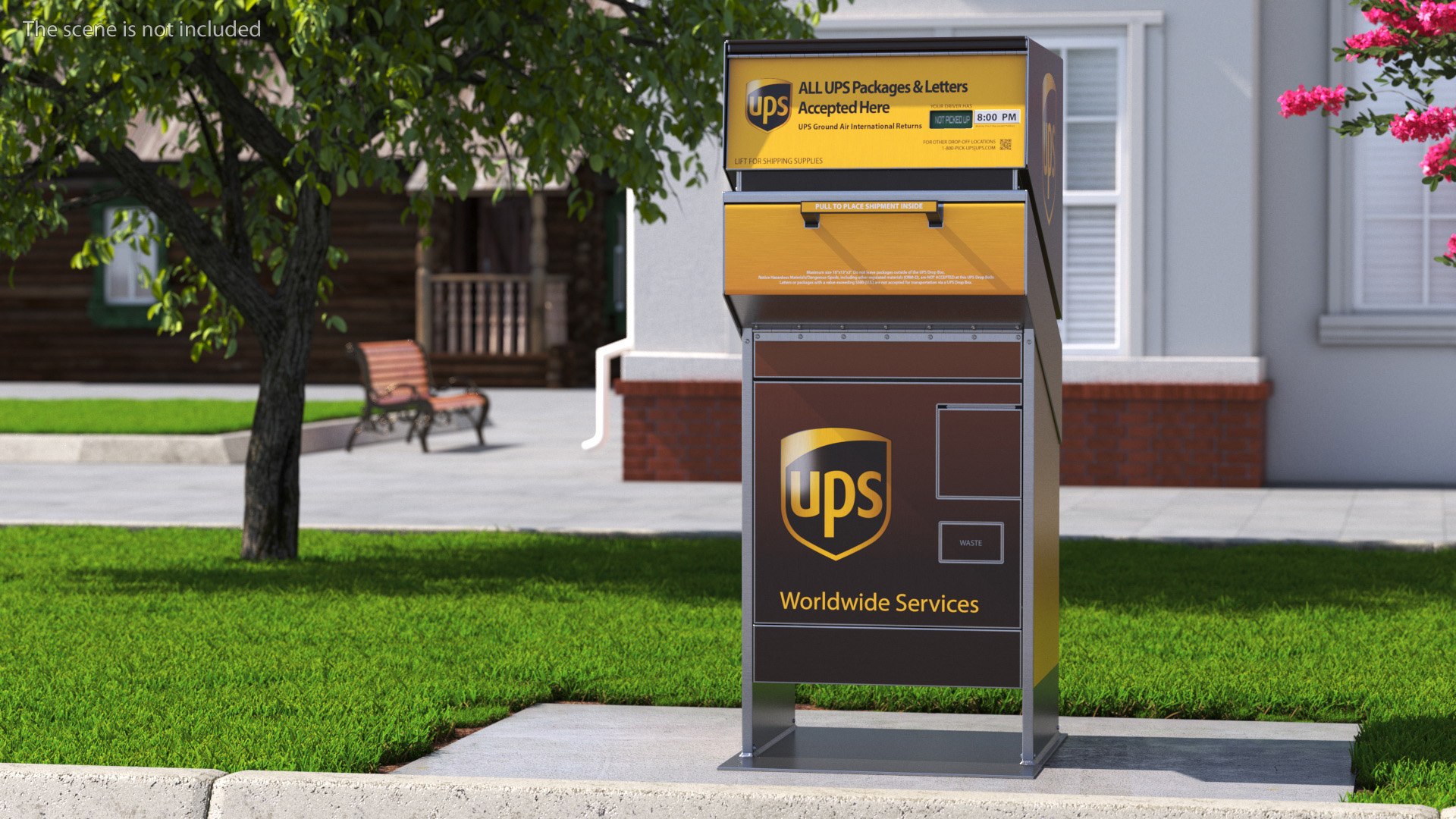 UPS Package Drop Box 3D Model - TurboSquid 2017673