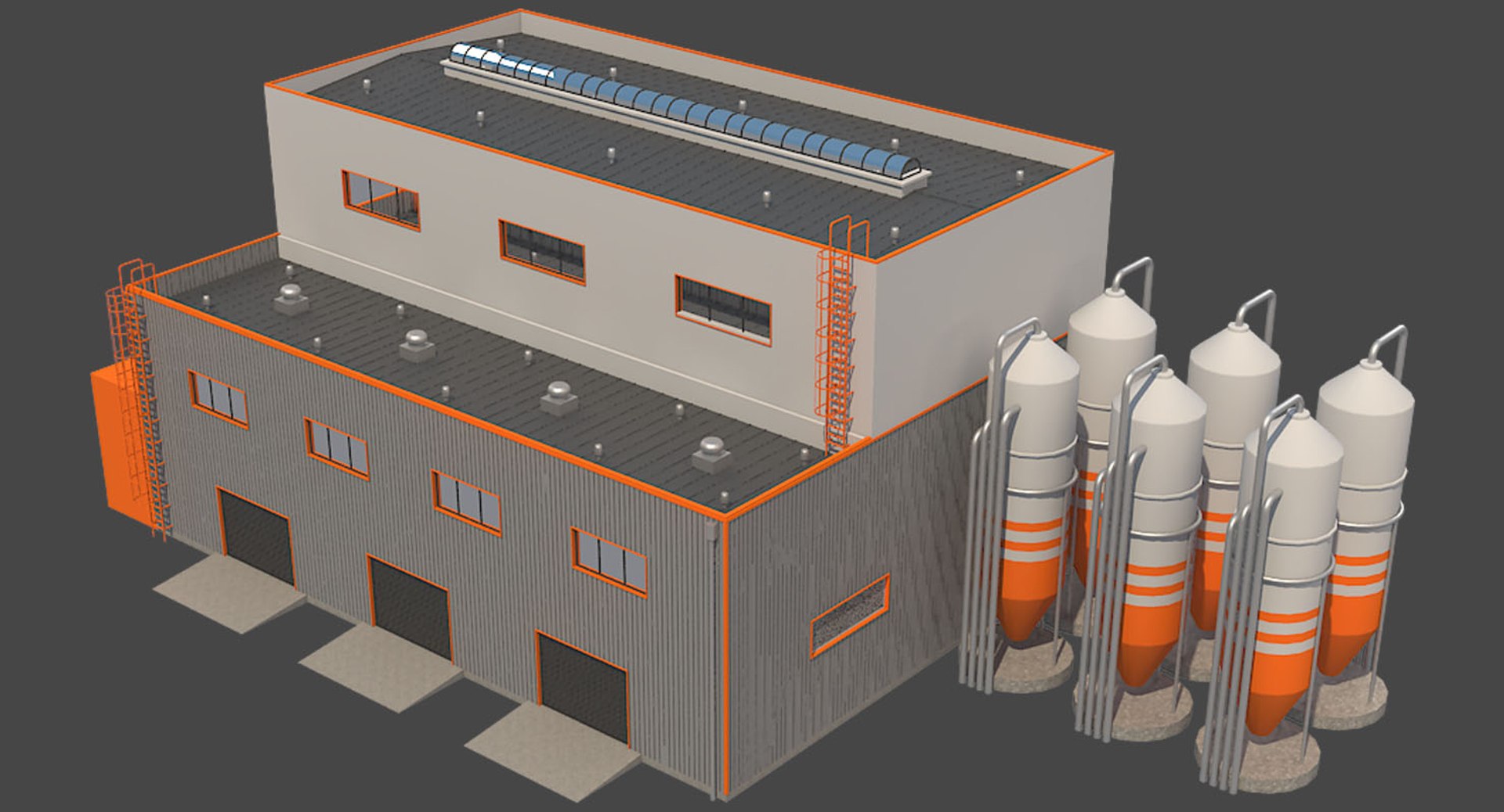 Industrial Building Model - TurboSquid 1322424