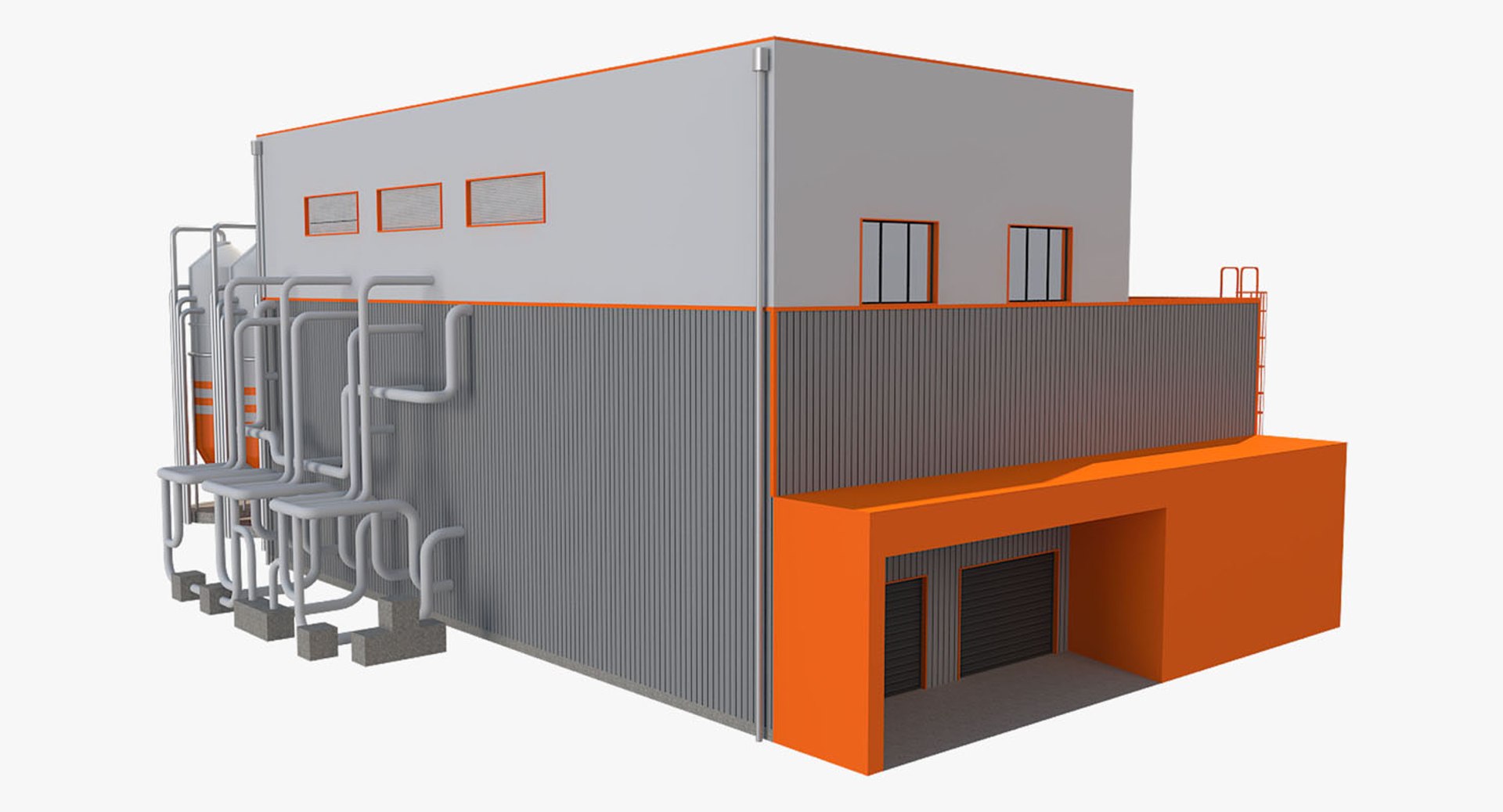Industrial Building Model - TurboSquid 1322424