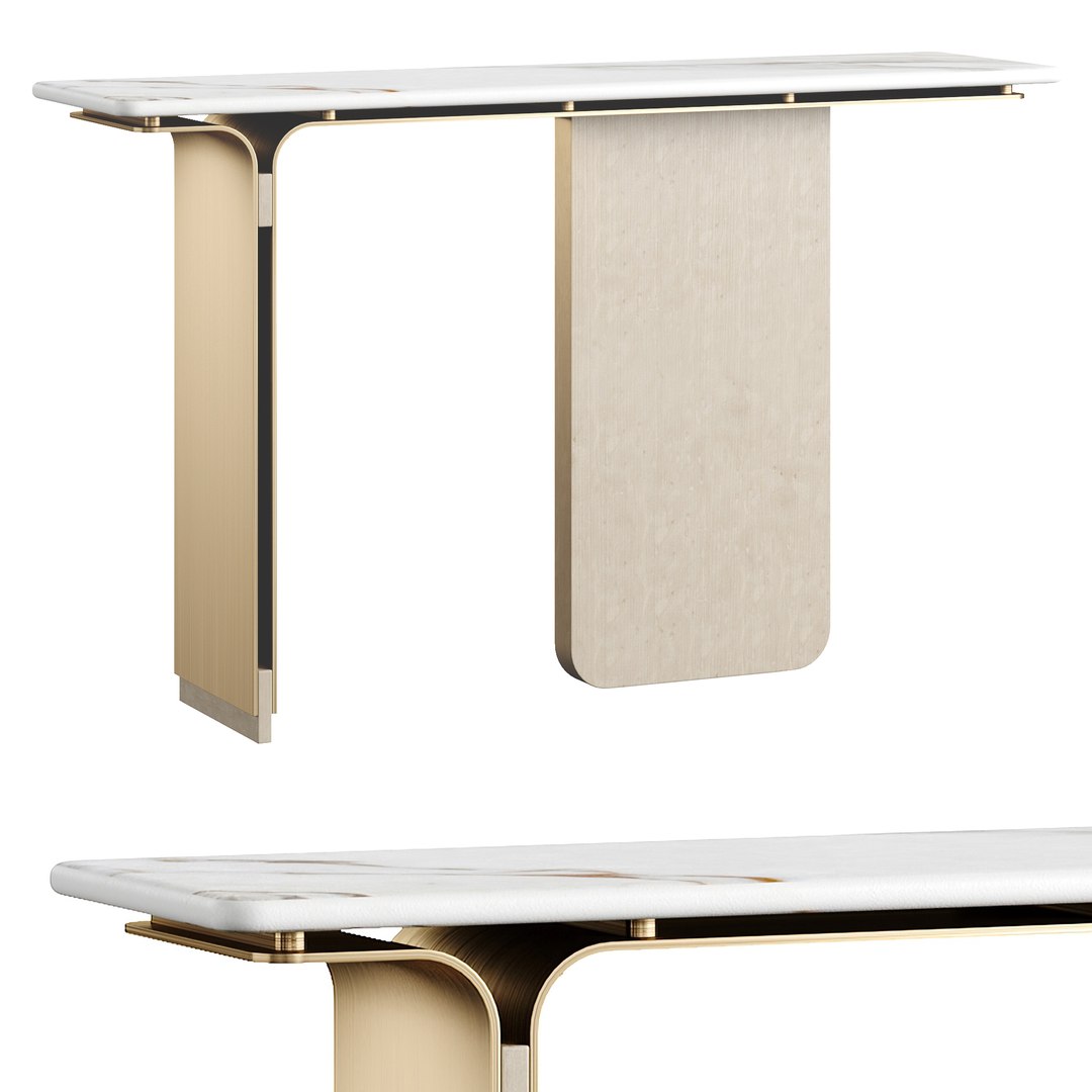 3D Olivya Stone Denos Console Table - TurboSquid 1998524