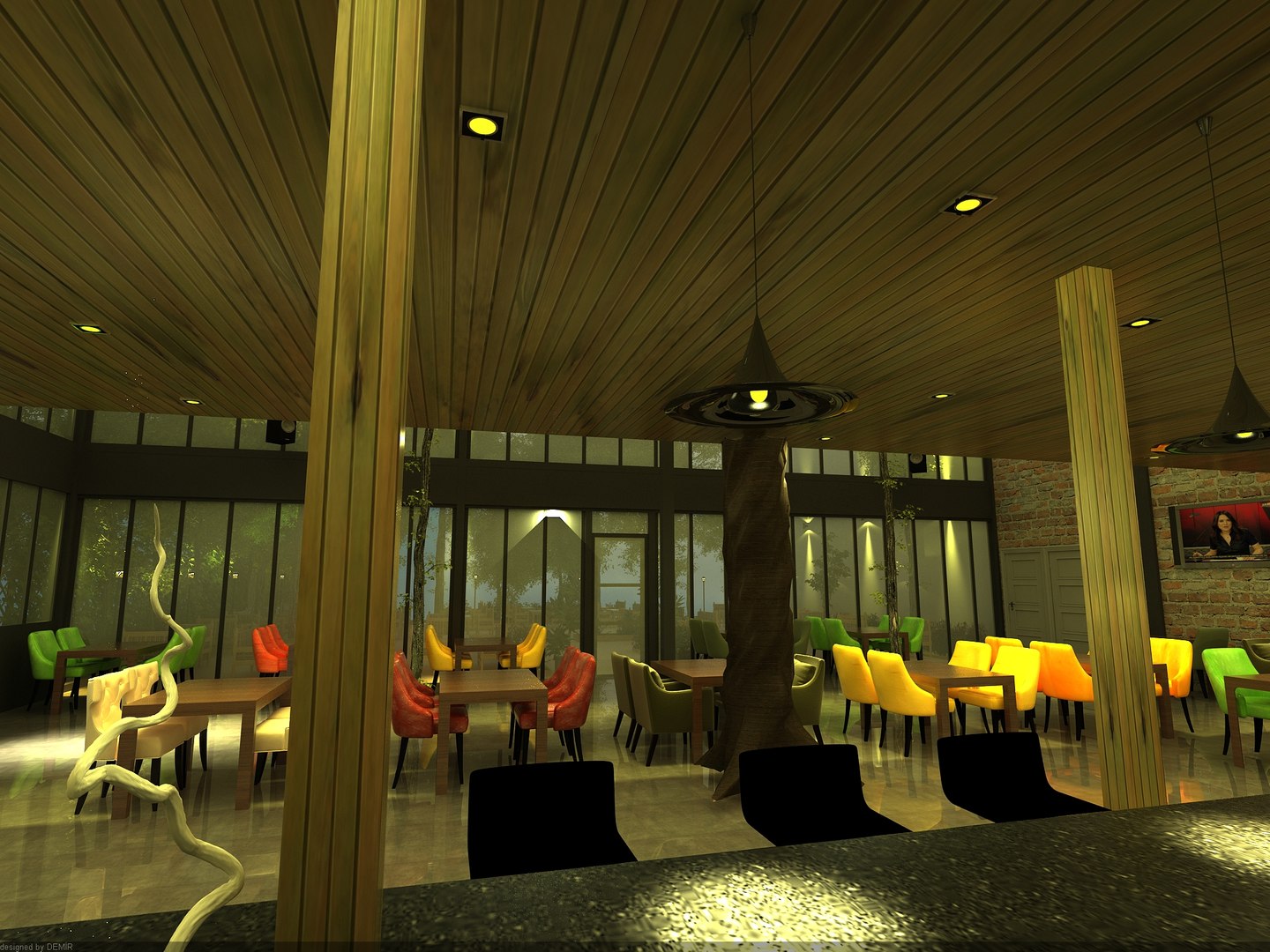 Cafe Restaurant Interior 3D Model - TurboSquid 1178859