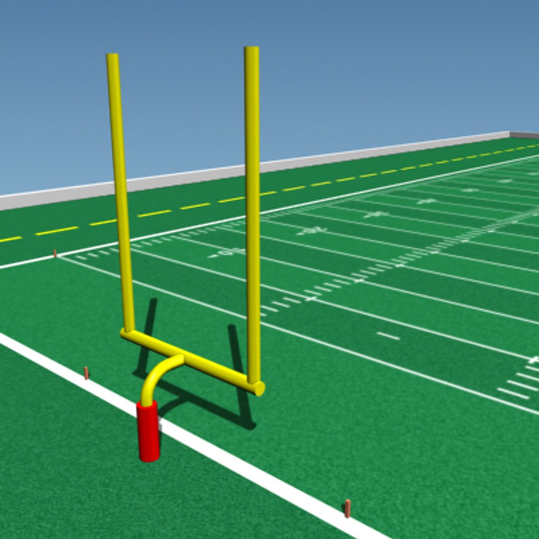 Realistic Football Field 3d Model
