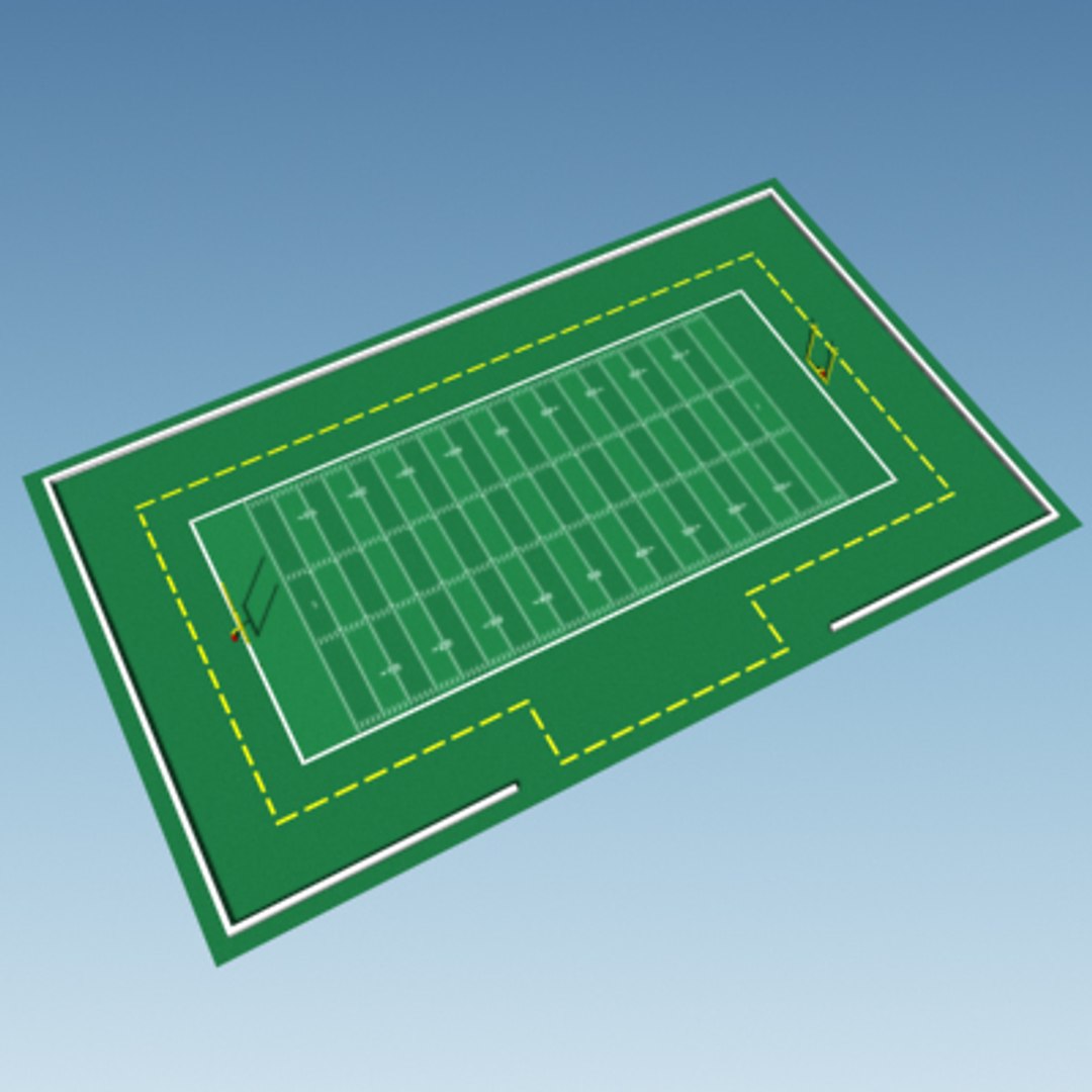 Realistic Football Field 3d Model