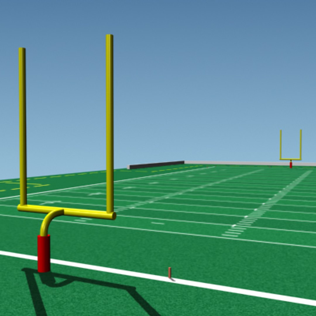 Realistic Football Field 3d Model