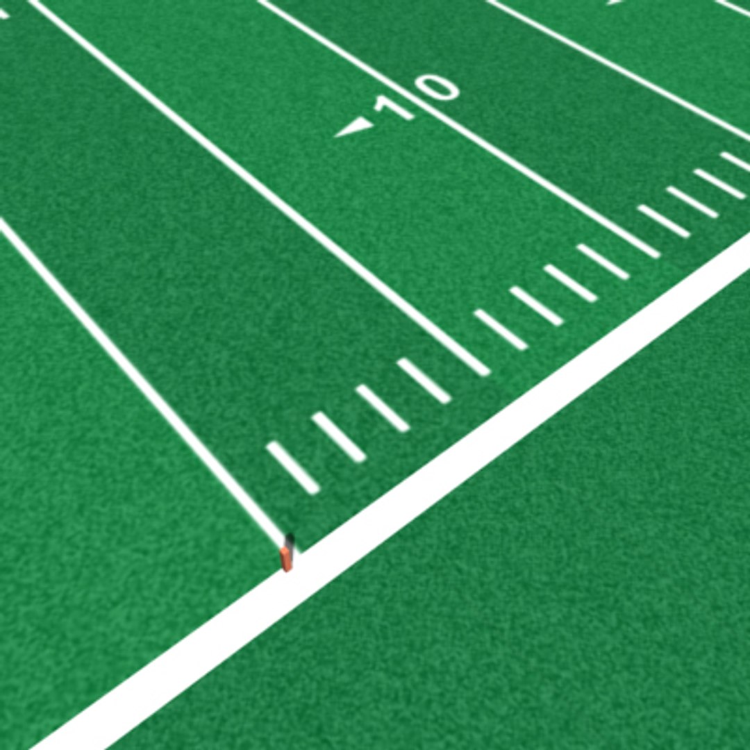 Realistic Football Field 3d Model