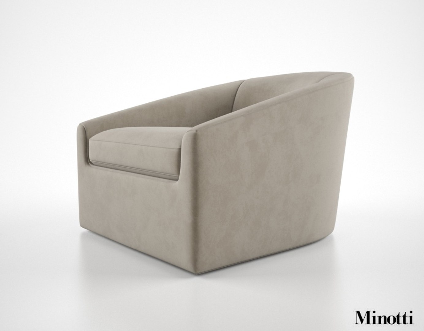 3dsmax minotti quinn armchair