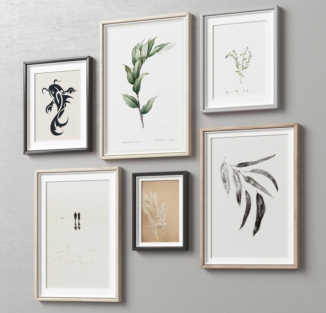 3D Picture Frames Set-447 model - TurboSquid 2113090